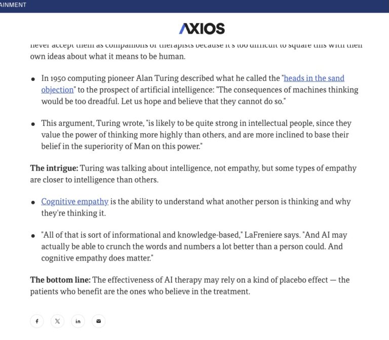 Dr. Mattmann interviewed by Axios regarding AI and Empathy | Dr. Chris Mattmann